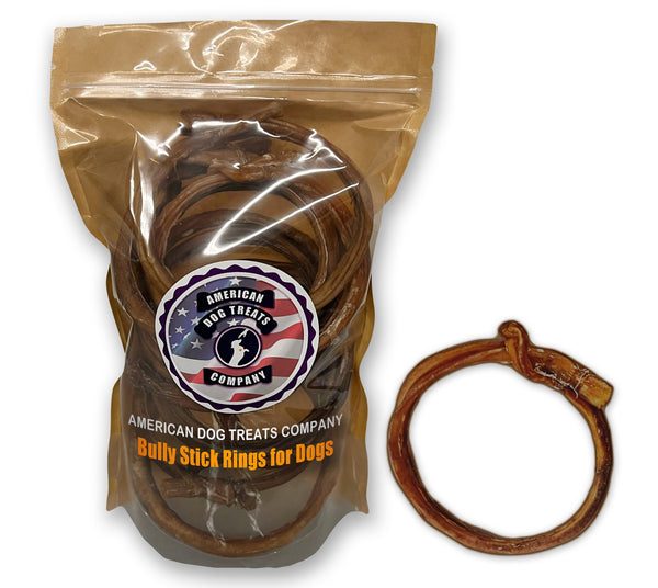 Bully Stick Rings for Dogs - Premium All Natural Beef Pizzle Dog Chew ...